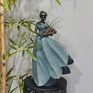 Guichifun Fairy Statue Collection Home Decoration - Leaf Angel Girls Resin Home Garden Decor Clearance Gift for Mom Grandma Outside or Inside Outdoor Yard Decorations Figurines 7.5 x 4.5 x 11.5 Inch