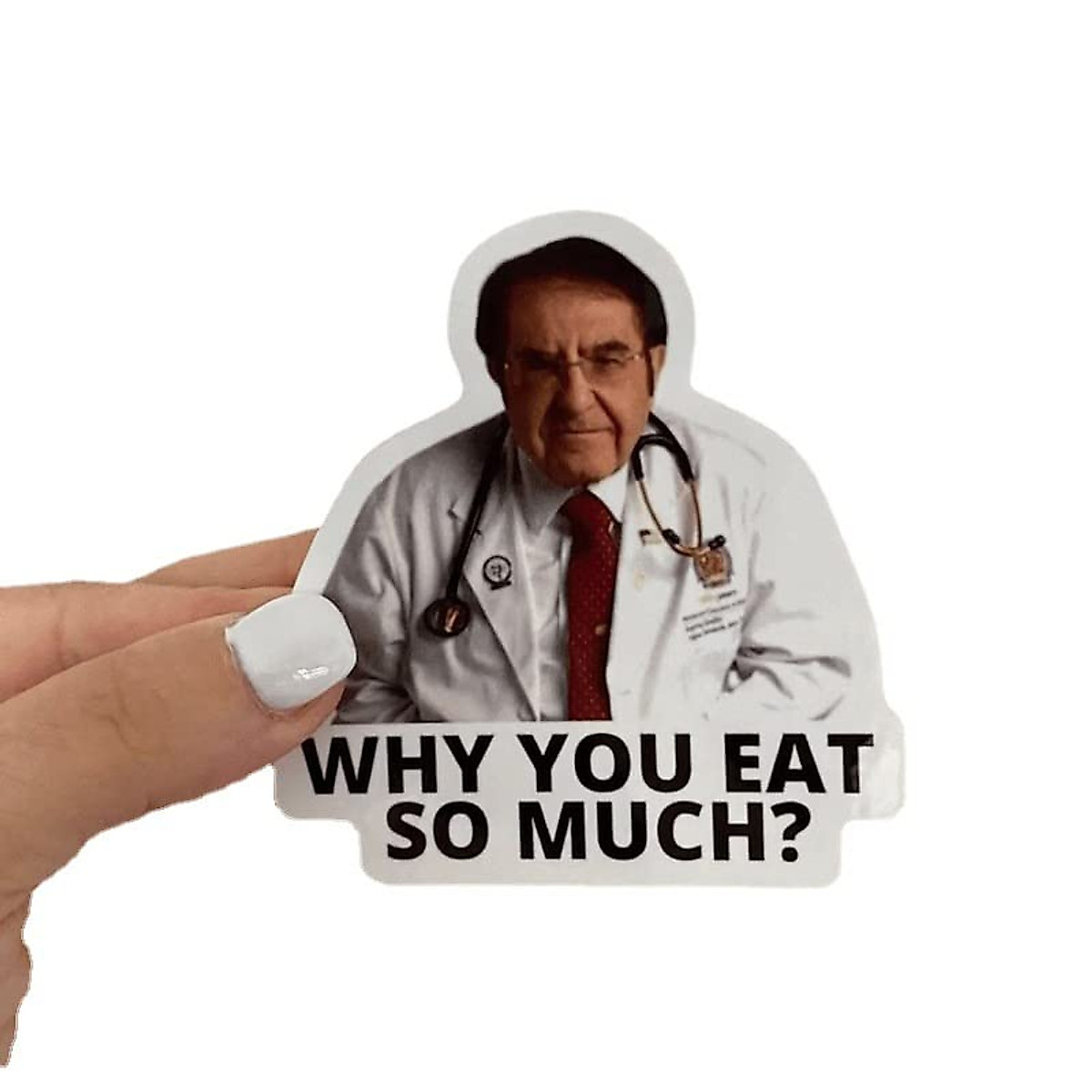 Dr. Now - You Not Gonna Starve, Weight Loss Guidelines Sticker, Digital Artwork Sticker Decal Car Laptop Wall Window Bumper Sticker，Fun Weight Loss Sticker(3PCS) (Stickers with Magnets)