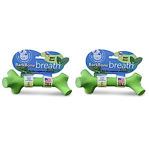 Pet Qwerks 2 Pack of Barkbone Breath Chew Stick Dog Toys, Large, for Aggressive Chewers, Made in USA