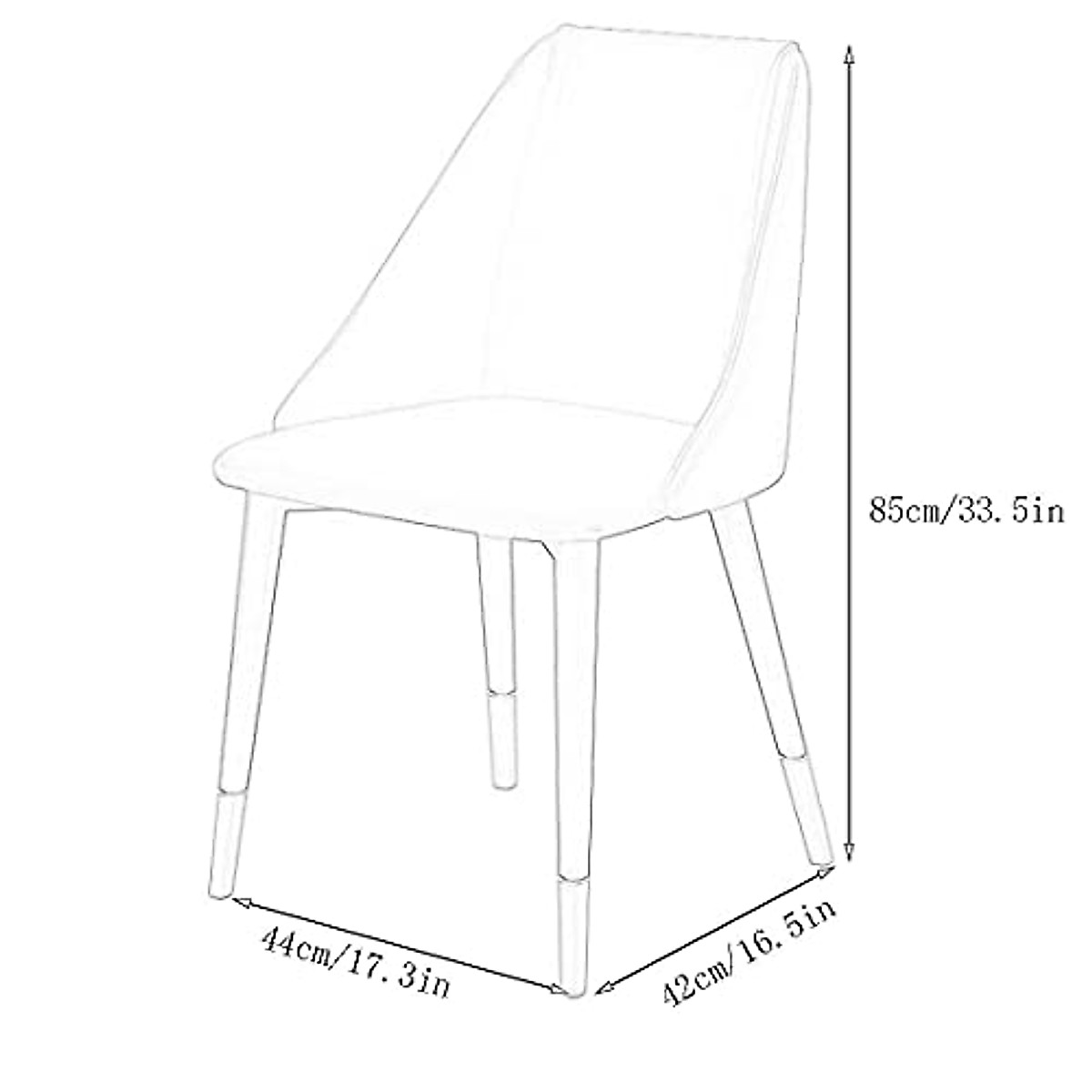 RILOOP Dining Chairs,Modern Pu Leather High Back Padded Soft Seat with Carbon Steel Legs for Office Lounge Dining Kitchen Bedroom Living Room Chairs/White