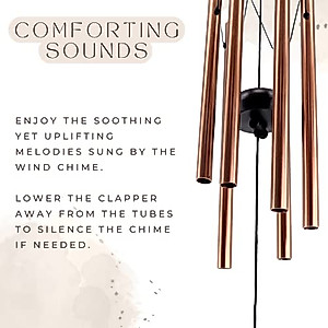 SOULSCAPE Memorial Wind Chime - 29" Sympathy Wind Chime for Loss of Loved One - Memorial Gift for Loss of Mother, Father, Son & Grieving Loved Ones - Unique Sympathy Windchime in Memory of a Loved One