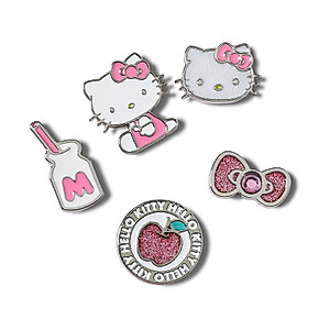 Crocs Jibbitz 5-Pack Hello Kitty and Friends Sparkly Shoe Charms, Jibbitz Shoe Charms, Sanrio Crocs Charms