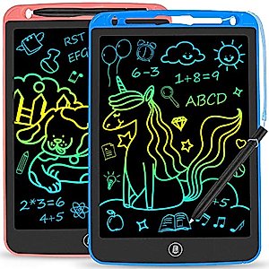 2 Pack LCD Writing Tablet for Kids, Colorful 10 Inch Doodle Board Drawing Pad, Scribbler Boards Drawing Tablet, Kids Learning Educational Toys Gifts for 2 3 4 5 6 7 8 Year Old Girls Boys Toddlers