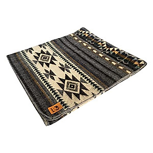 ALPAKITAS Blanket Throw | Large, Beautiful, Warm, Variegated | 90 x 75 inches | Ultra-Soft, Hypoallergenic and Breathable | Non-Itchy or Scratchy Fabric (Ancestral Design Light Gray)