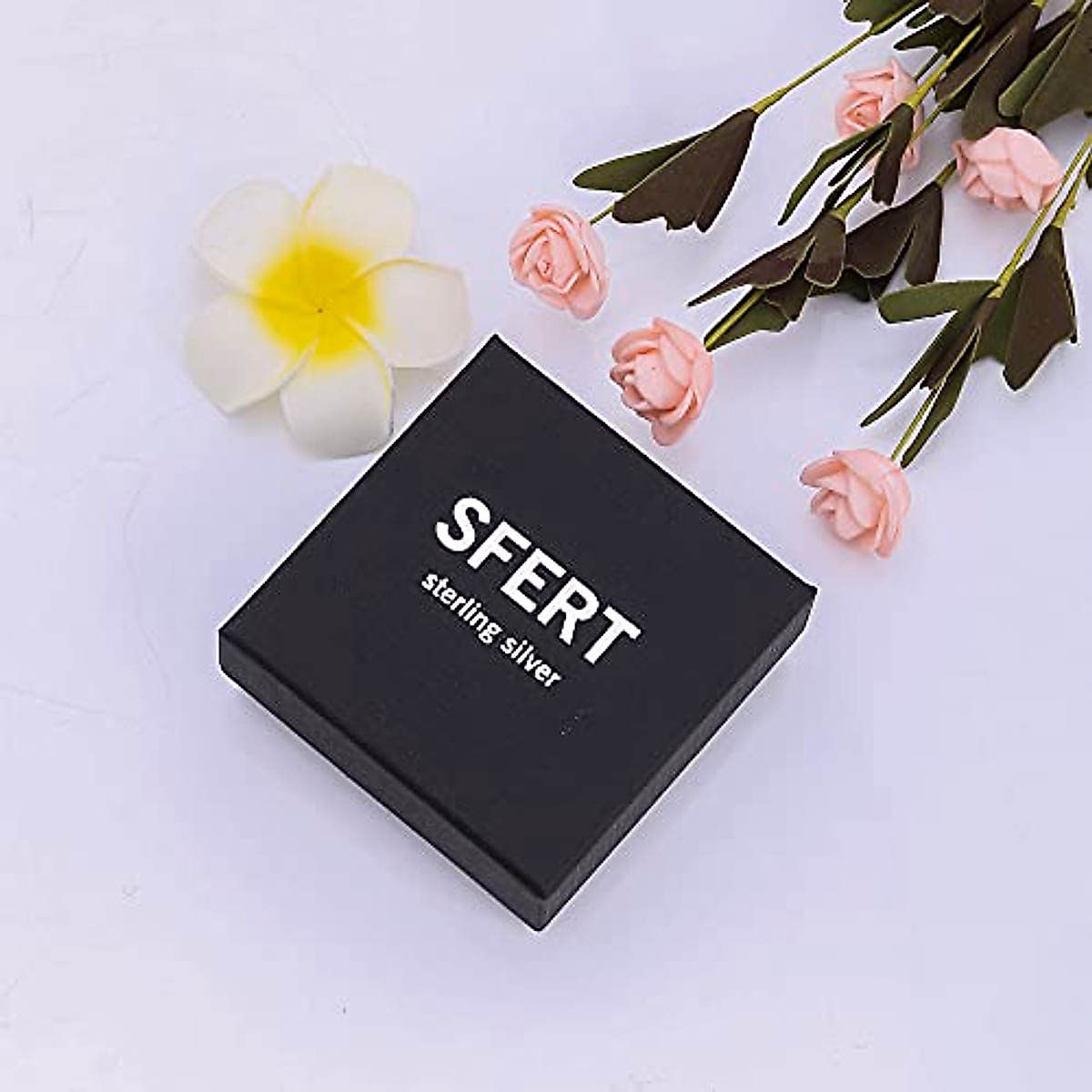 SFERT 925 Sterling Silver Ginkgo Leaf Onyx Round Pendant Necklace