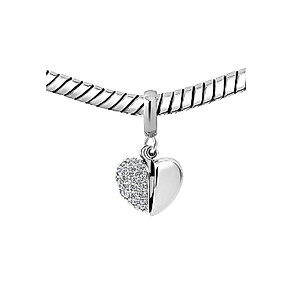 KunBead I Love You Grandma Heart Crystal April Birthstone Dangle Charms for Bracelets for Grandmother Nana