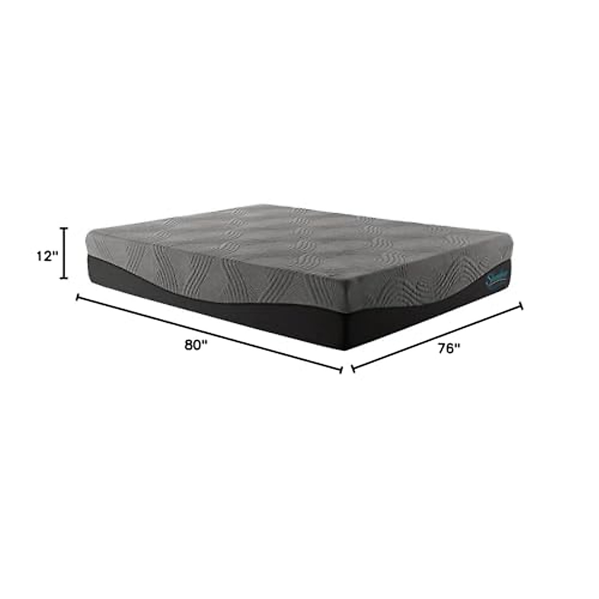 Slumber Solutions Active 12-inch Charcoal Memory Foam Mattress California King