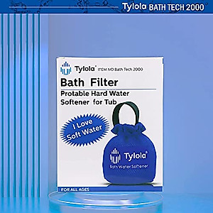 Tylola Showers-Hard Water Filter for Bathtub Faucet Spout.Portable Water Softener Removes Heavy Metals Ions-Iron, Lead,Scale.Relieves Dry, Itchy Skin, Eczema and Itchy Scalp.Tylola Bath Tech 2000