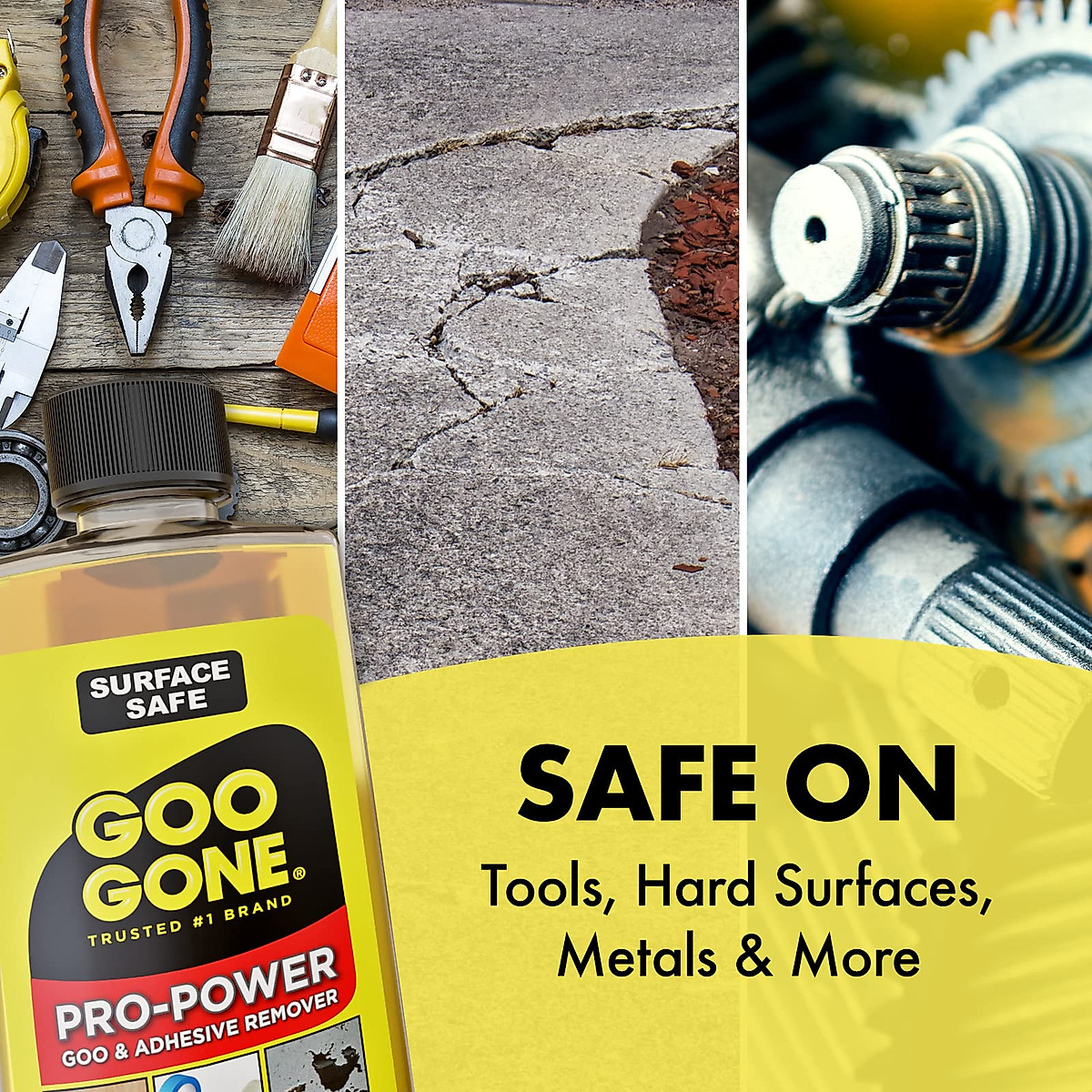 Goo Gone Pro-Power - 16 Fl Oz (Pack of 1) - Professional Strength Adhesive Remover, Spray Pump, Yellow