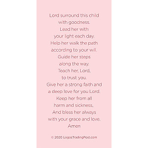 Logos Trading Post Girls Baptism Cross, Holy Land Olive Wood Deluxe Holding Cross from Israel, Wooden Baptismal Ceremony Keepsake Gift in Hard Shell Gift Box with Certificate of Authenticity