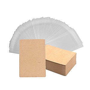 Muka 150 Pcs Earring Display Cards with Self-Seal Bags Jewelry Cards Necklace Holder 3.5" H*2.3" W-Brown