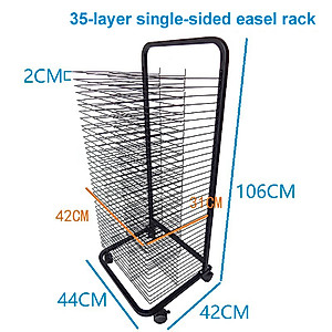 Art Drying Rack for Classroom Paint Drying Rack Functional&Mobile Paint Drying Rack Mobile Classroom Painting Artwork Drying Rack With Wheels Ideal For Schools&Art Clubs(20/25/30/35 Floors??35flo