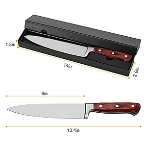 Chef Knife 8 Inch Chinese Kitchen Knife for Vegetable Cutting Damascus Chef Knife Boning Knife for Meat Cutting Santoku Knives Fixed Blade Knife Sushi Knife Japanese Cleaver Cooking Knife