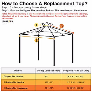 Yescom 10x10Ft Gazebo Top Replacement with Mesh Net for 2 Tier Fit for Y00610T07NET Outdoor Canopy Cover Patio Garden Party Backyard White