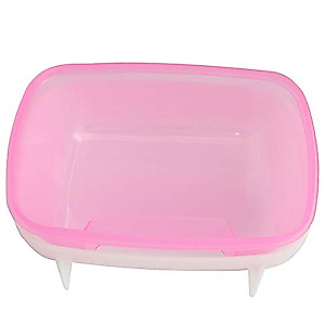 LQ Industrial Hamster Sand Bathroom Pink Plastic Sand Bathroom Bath Pool Cleaning Tool for Chinchilla Ferret Hamster