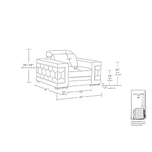 Blackjack Furniture Soren 3 Piece Leather Upholstered Adjustable Headrests, Solid Brazilian Wood Frame and High Density Foam Cushioning, Sofa and Loveseat, White