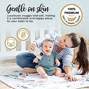 Calloo Baby Monthly Milestone Blanket for Baby Girls, Baby Monthly Milestone Blanket Girl, Baby Month Blanket for Baby Girl, Monthly Baby Milestone Blanket Girl, Baby Growth Chart Blanket 46"x46"