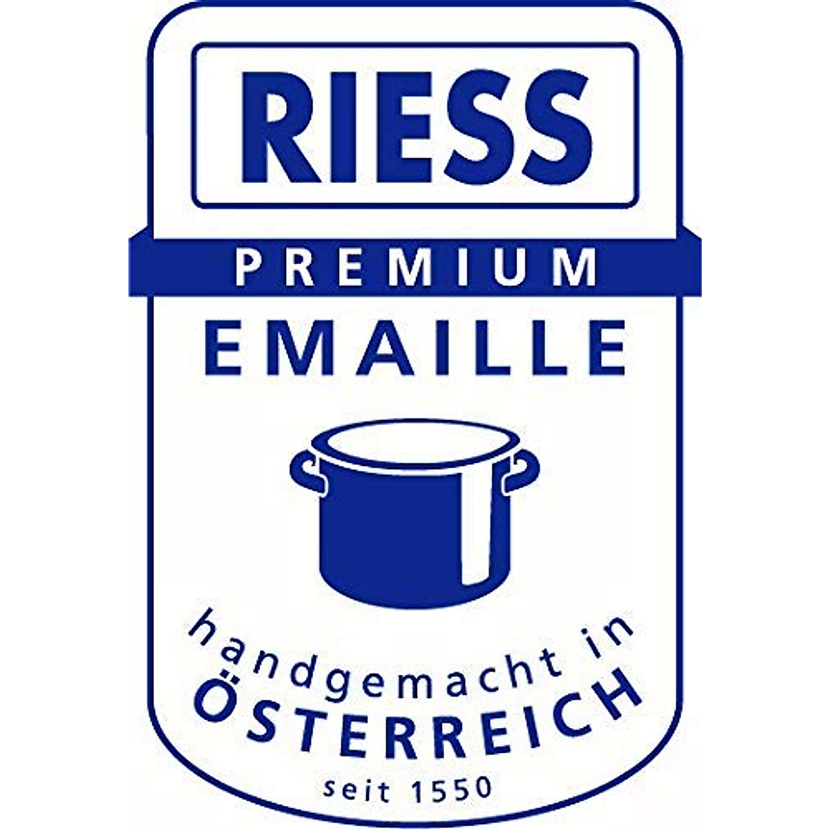 Riess, 0600-022, Gourmet pan 20, Classic - SCHWARZEMAILLE, Diameter 20 cm, Height 5.2 cm, Enamel, Black, Induction