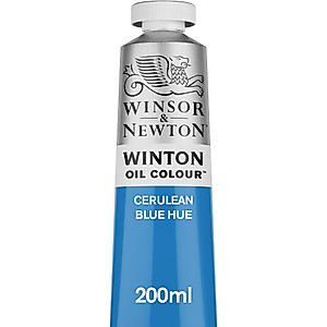 Winsor & Newton Winton Oil Color, 200ml (6.75-oz) Tube, Cerulean Blue Hue
