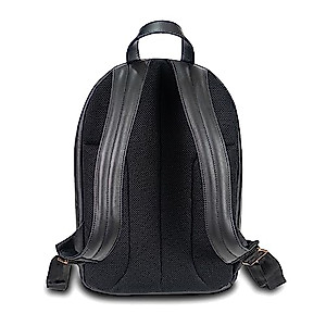 WESLEATH Premium Leather Backpack | Slim Computer Rucksack for Work & Travel - Full Grain Leather Shoulder Daypacks For Men Hand-Detailed In Black