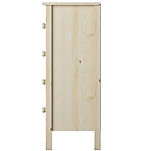 From the Tree Furniture Solid Wood Bedroom Chest with 4 Deep Storage Drawers (Unfinished)