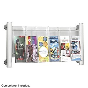 Safco Products 4133SL Luxe Magazine Rack, 3 Pocket, Silver
