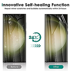 MIUOLV for Galaxy S23 Ultra Screen Protector, [3 Pack] Samsung Galaxy S23 Ultra Screen Protector, Soft EPU [Not Glass] Hydrogel Film Full Covered, High Definition, Scratch Self Recovery, Bubble Free