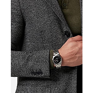 Seiko Men's Analogue Automatic Watch with Stainless Steel Bracelet – SNKE01K1, Black/Silver, Bracelet