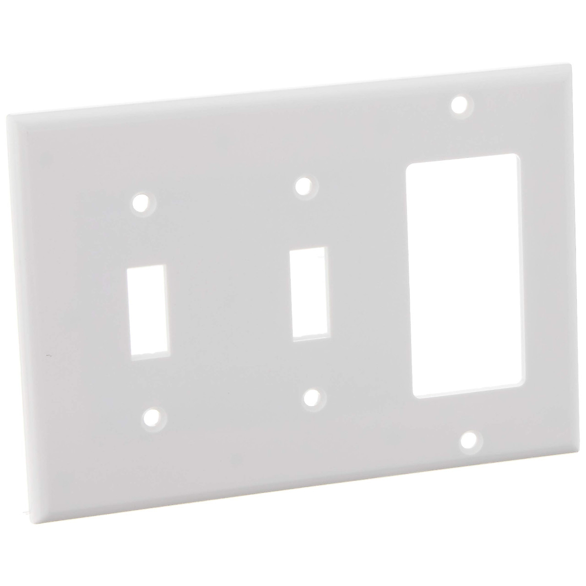 Leviton 80421-W 2-Toggle 1-Decora/GFCI Device Combination Wallplate