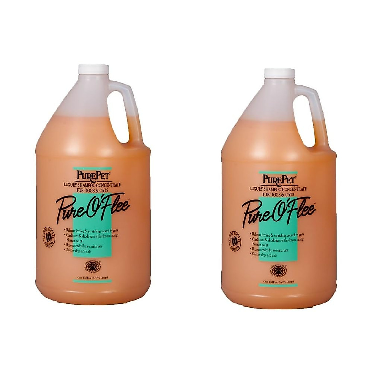 PUREPET Pure O'Flee Dog and Cat Conditioning Shampoo Concentrate Dilutes 10 to 1 (1 Gallon)