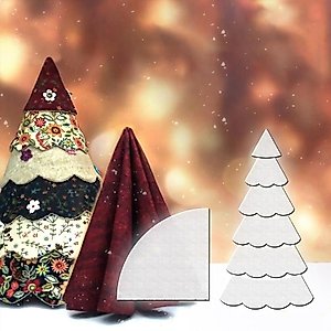 2023 New Christmas Tree Sewing Template Set - 8/12/15 Inch Handmade Christmas Tree Quilting - Christmas Tree Sewing Pattern Template,Quilting Template (All(8in+12in+15in))