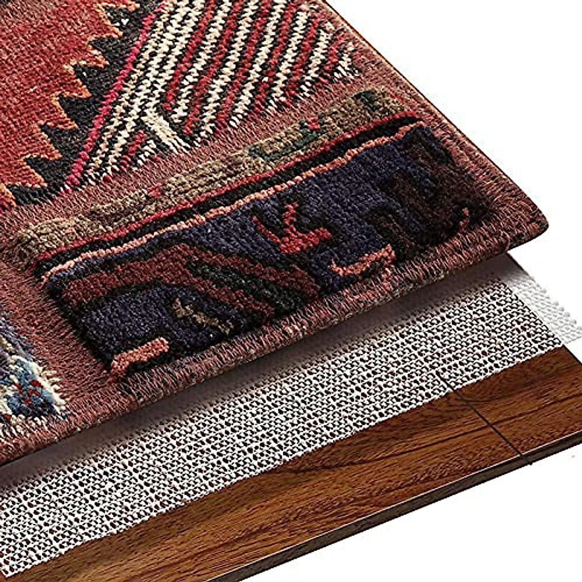 Xrrxy Anti Slip PVC Tablecloth Underlay Adjustable in Size Foam Mat Tea Table Cloth Anti-Skid Rug Pad Gripper Table Mat,White (200 140cm/79 55inch)