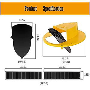 Second Generation Mouse Trap Automatic Reset Flip and Slide - Bucket Mouse Traps,Indoor Outdoor Mouse Trap,5 Gallon Bucket Compatible|(2 Pcs)