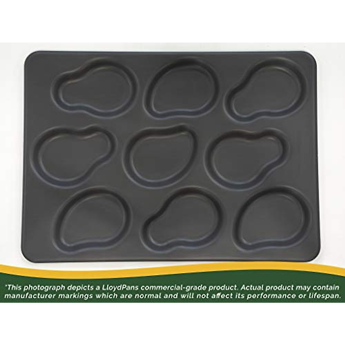 LloydPans Egg Pan, 12.88 x 17.88 Inch 9-Cavity Irregular Egg Pan, Pre-Seasoned PSTK