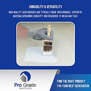 Pro Grade - Paint Brushes - 2Ea 3" Flat Brushes