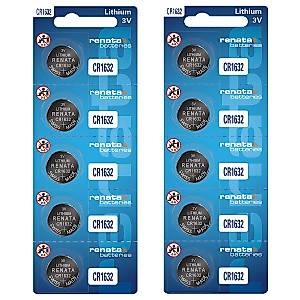 Renata CR1632 Batteries - 3V Lithium Coin Cell 1632 Battery (10 Count)