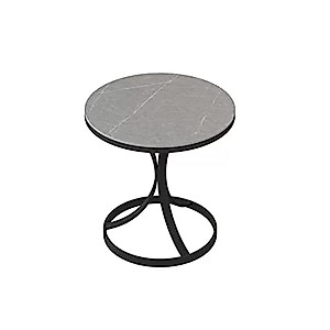 CZDYUF Rock Slab Side Table Small Coffee Table Marble Living Room Sofa Corner Table Balcony Sideboard (Color : D, Size : 55 * 60cm)