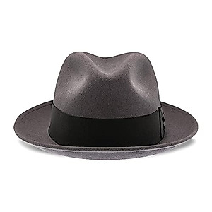 Stetson Men's Frederick Felt Fedora Hat (Caribou, 7 1/4)