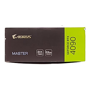 Gigabyte GeForce RTX 4090 AORUS Master 24GB Graphics Card - 24GB GDDR6X, 384bits, LCD Edge View, RGB Fusion, Core 2550Mhz, Metal Back Plate, DP 1.4, HDMI 2.1a, NVIDIA DLSS 3, GV-N4090AORUS M-24GD