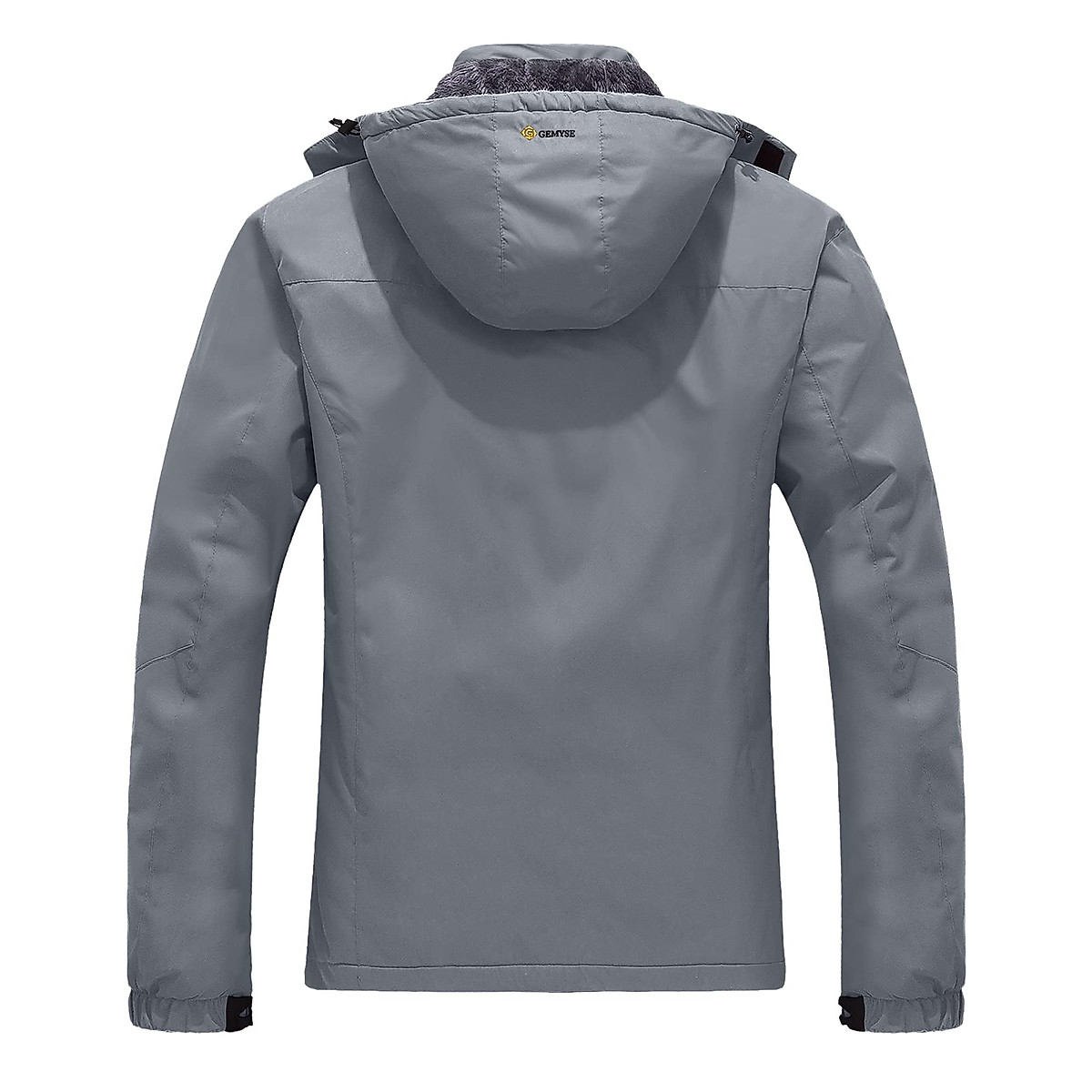 GEMYSE Women's Mountain Waterproof Ski Snow Jacket Warm Winter Windproof Raincoat with Detachable Hood(Mid Grey-6,Medium)