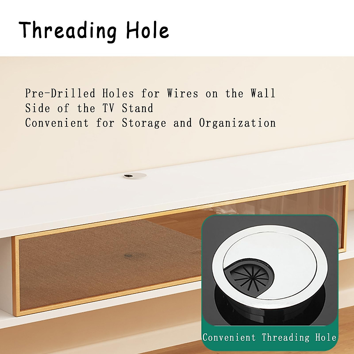 NENAGGE TV Stand, Media Storage Cabinet, Floating, Wall Unit, Entertainment Center, Mid Century Modern TV Console, Under TV, with Open Shelves, for Living Room, Bedroom,Black,L