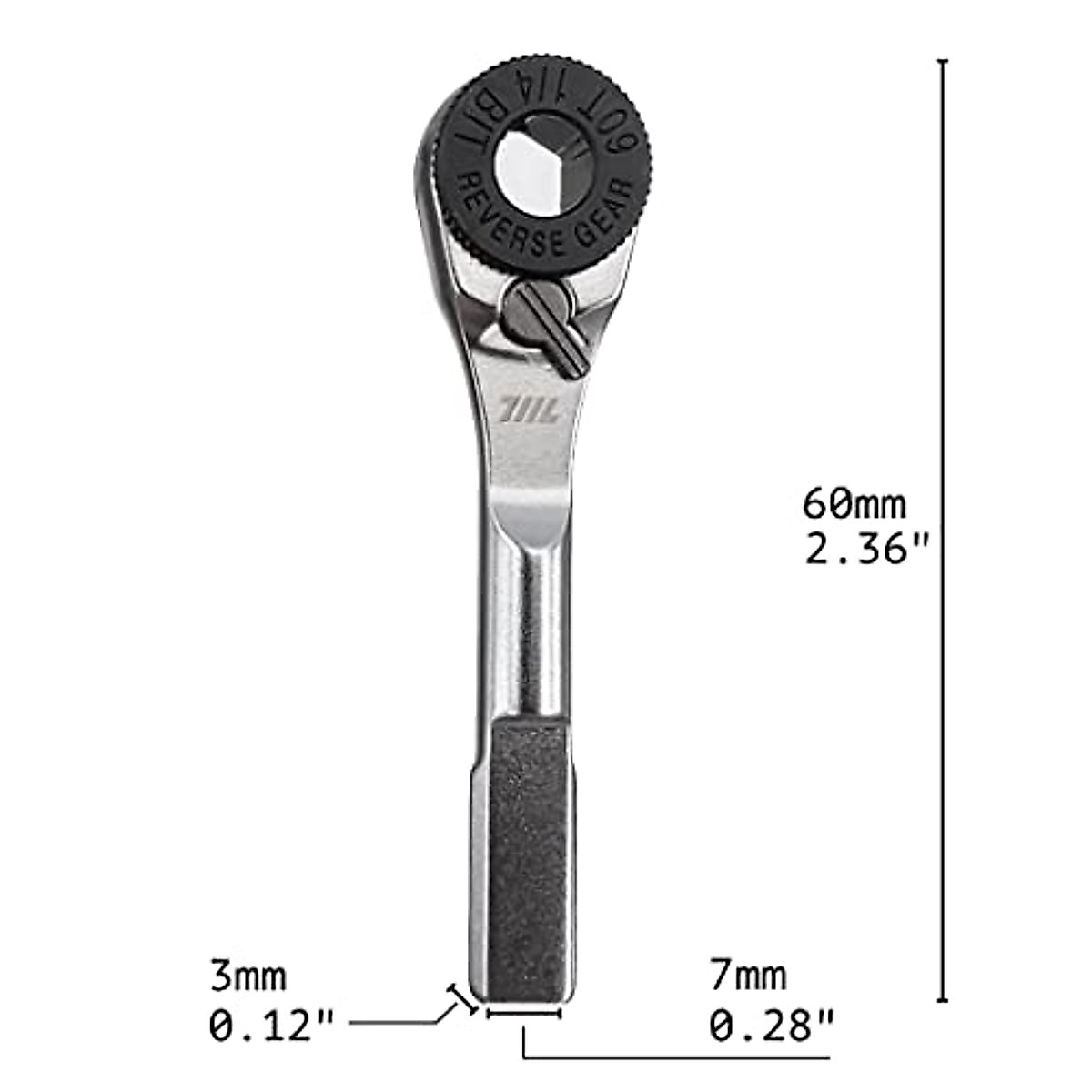 711L EDC Ratchet Wrench With 2 PCS of T9 and Security T10 Hex Bits I ¼” Hex Bit Ratchet Wrench 4 For Multitool Maintenance