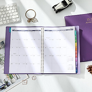 2023 Appointment Book - Weekly Appointment Book 2023, January - December 2023, Hourly Planner with Tabs, 15 Minutes, 8.26"x 10.7", Wirebound - Purple