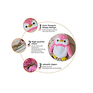 XMLiZhiGu Girls Women Penguin Plush Purses Crossbody Bags Kawaii Purse Cute Anime Shoulder Bag Black