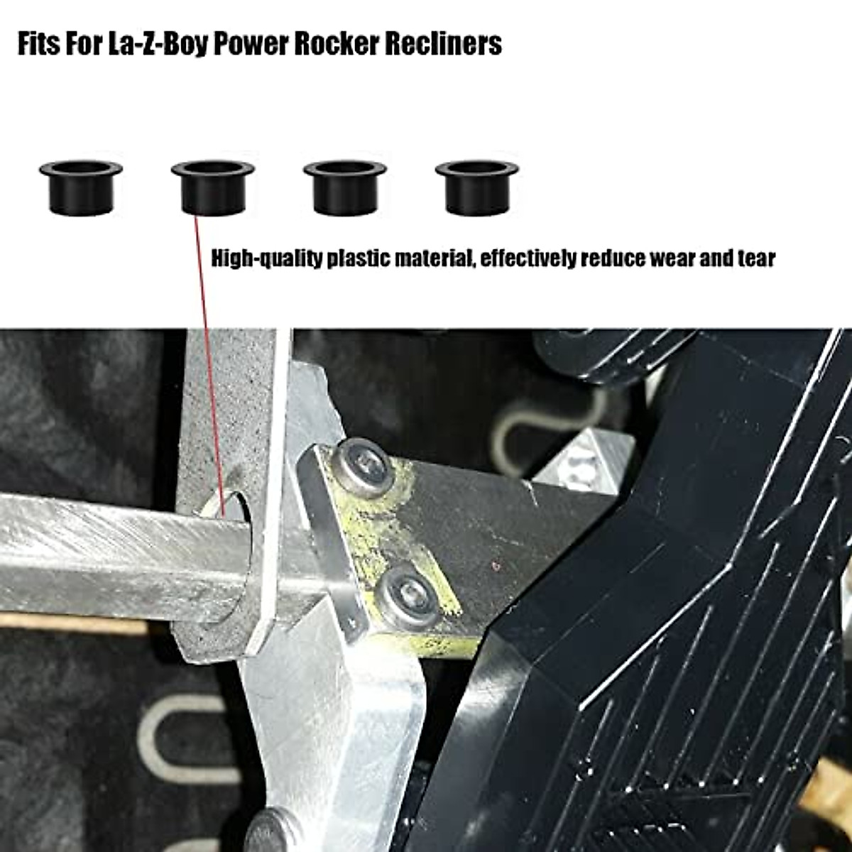 AUGSMIAR Metal Drive Toggle and Clevis Mount Fit La-Z-Boy/Lazyboy Power Recliners.Set Includes 4 Elastic Wear Bushings.Fits for La-Z-Boy Power Rocker Recliners.