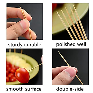 XAJH Bamboo Wood Toothpicks 3600 PCS, Double-Side Point, Round Wooden Tooth Picks with Box for Appetizer, Cocktail Olives, Cupcake Toppers, Cake Testing