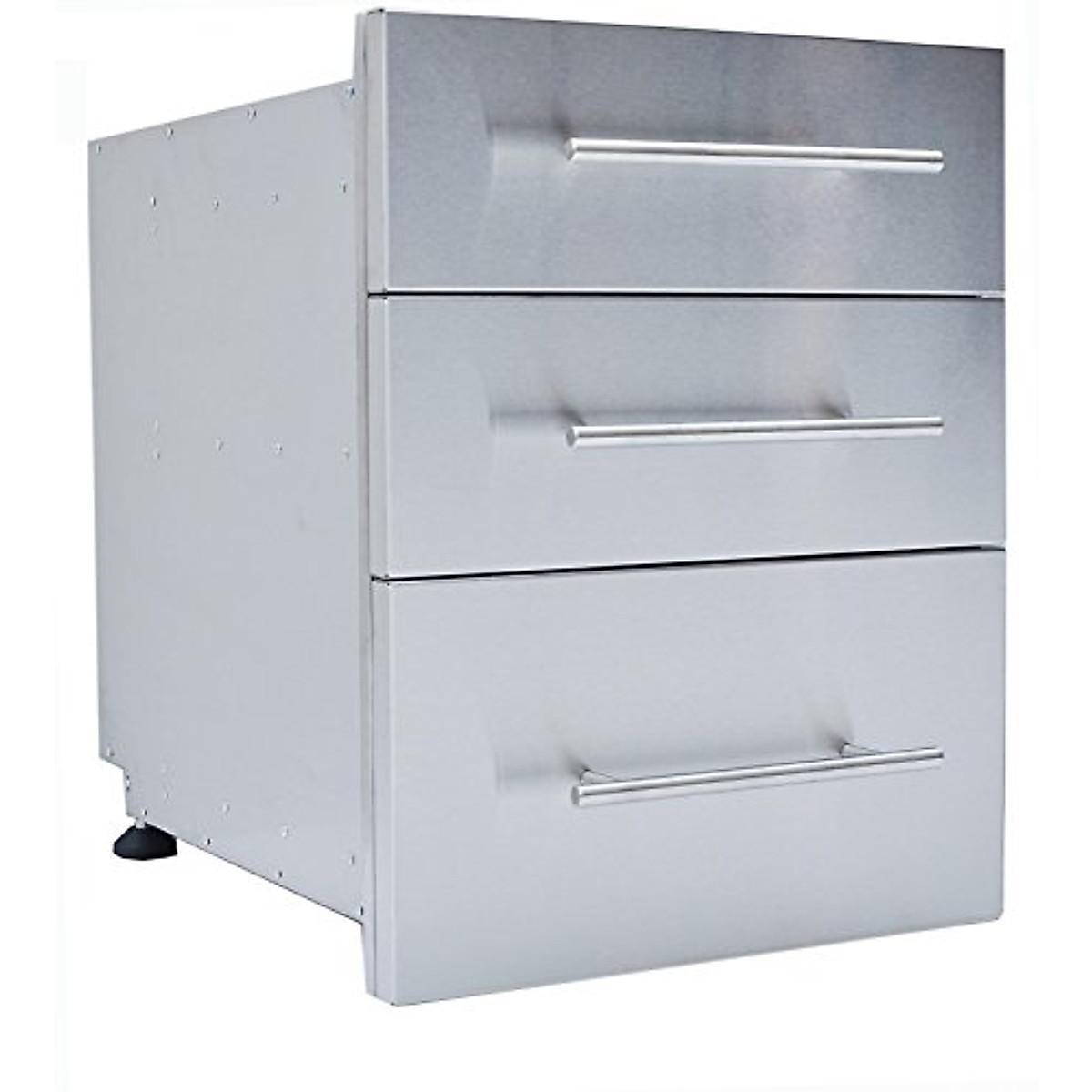 SUNSTONE DE-TD23 Designer Series Raised Style Height Triple Drawer, 18" x 23", Stainless Steel