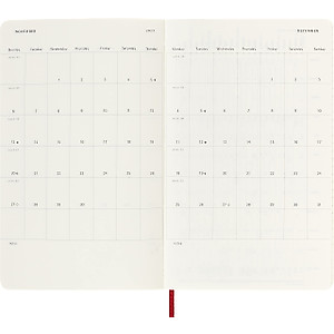 Moleskine Classic 18 Month 2022-2023 Weekly Planner, Soft Cover, Large (5" x 8.25"), Scarlet Red