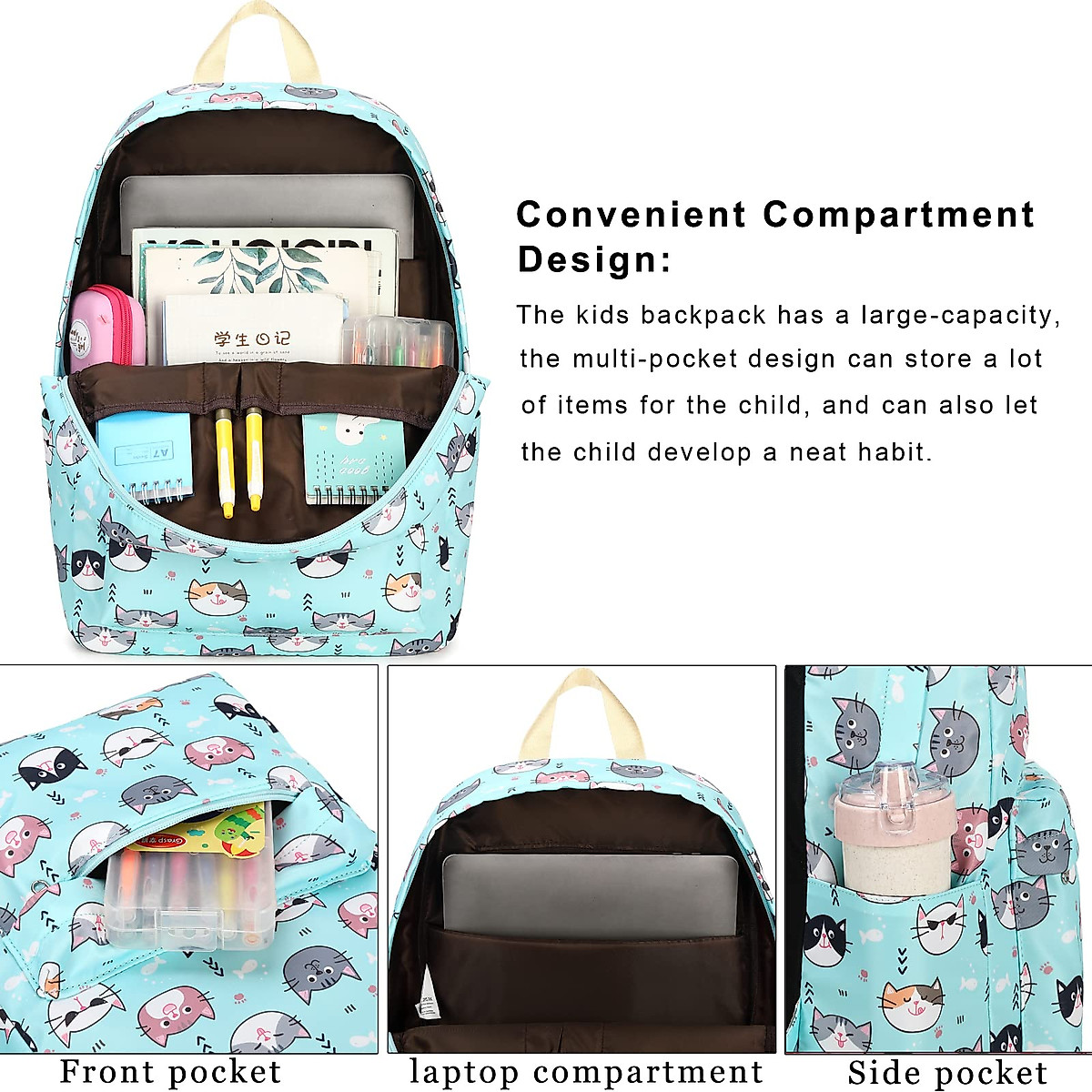 Kids Backpack Boys School Backpack with Lunch Bag Elementary Bookbag Back to School Travel Daypack