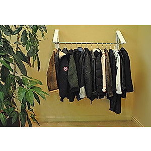 Arrow The Original QuikCLOSET Model AH3X12/M White - Folding Collapsible Wall Mounted Clothes Storage/Drying Rack